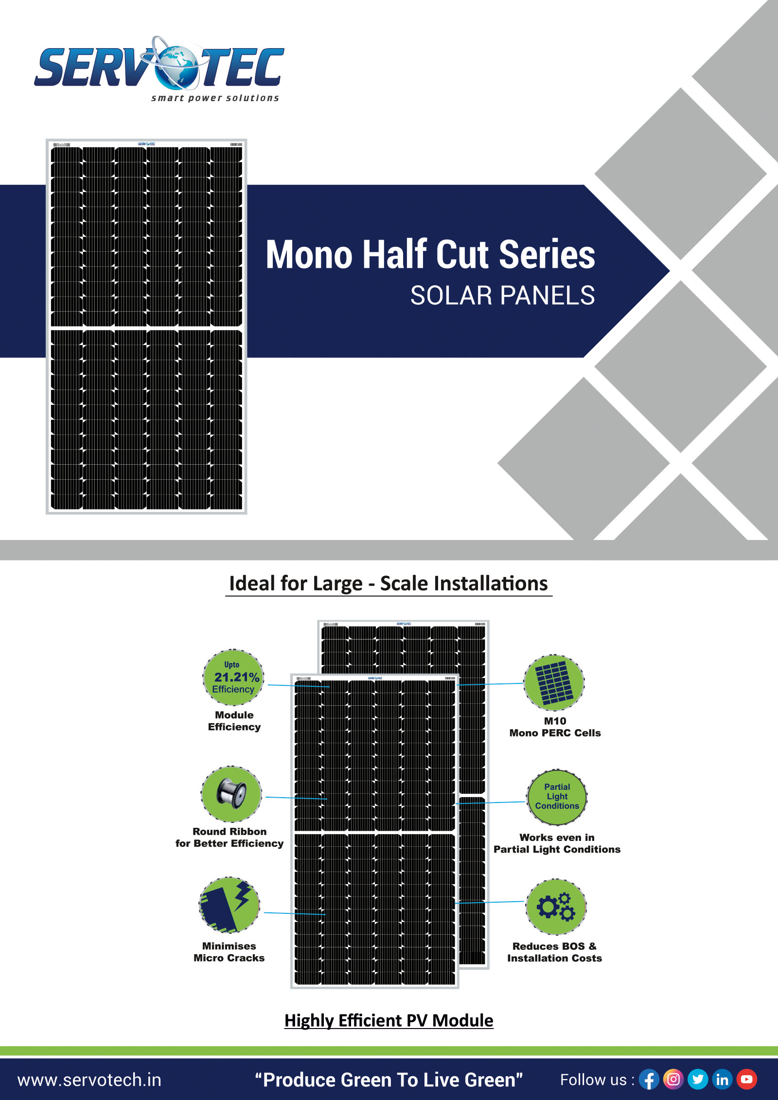 ONO HALF CUT SERIES SOLAR PANEL